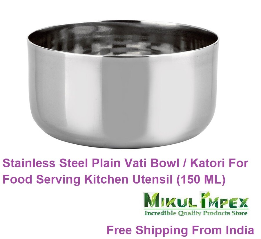 Stainless Steel Plain Vati Bowl / Katori For Food Serving Kitchen ...
