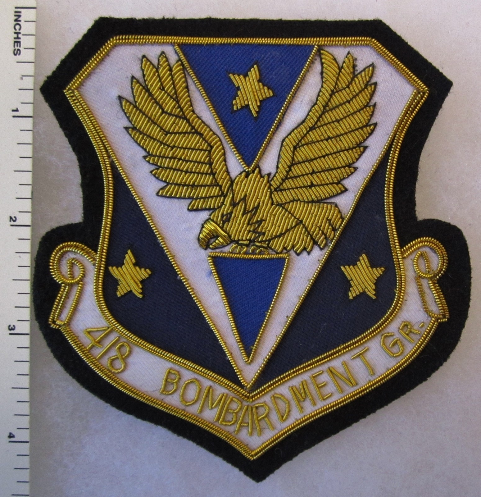 418th BOMB GROUP US AIR FORCE POCKET PATCH Bullion Custom Made for USAF ...