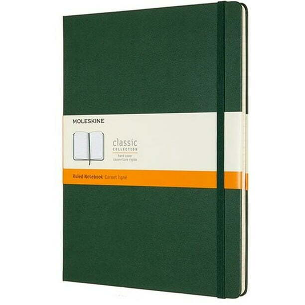Moleskine Notebook, Extra Large, Ruled, Myrtle Green, Hard Cover (7.5 x ...