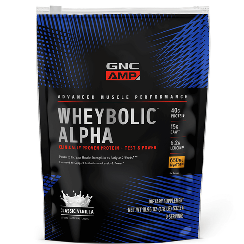 GNC AMP(TM) Wheybolic(TM) Alpha Protein Powder, Classic Vanilla, 1.18 ...
