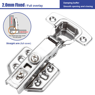 1~50PC Full/Half/Inset Hinges Overlay KITCHEN Cabinet Door Fixed Hinges ...