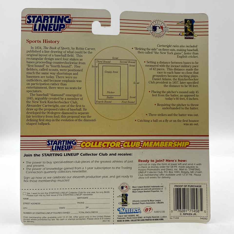 1998 Starting Lineup Cal Ripken Jr. 5" Figure MLB Baseball Orioles ...