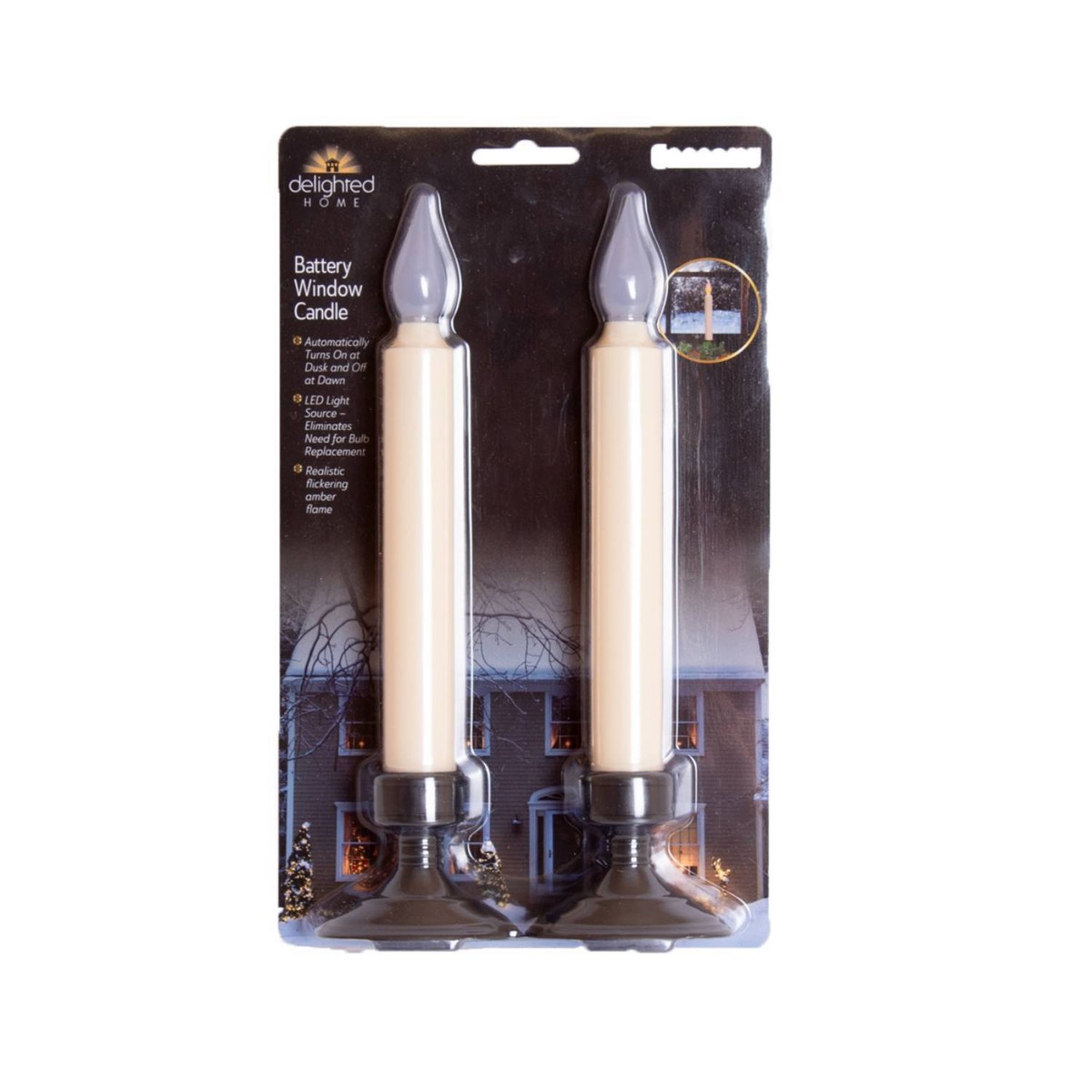 Candles For Windows Sensor Light 9 In. Battery Operated LED Christmas