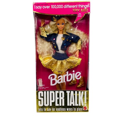 Super Talk Barbie Doll 1995 Mattel 14308 ~ Needs New Battery ~ New in ...