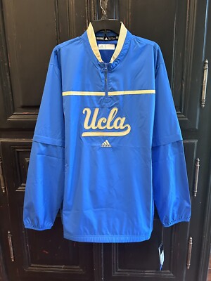 New NWT UCLA Bruins Adidas Climaproof Jacket Men’s XL Blue 1/4 Zip ...