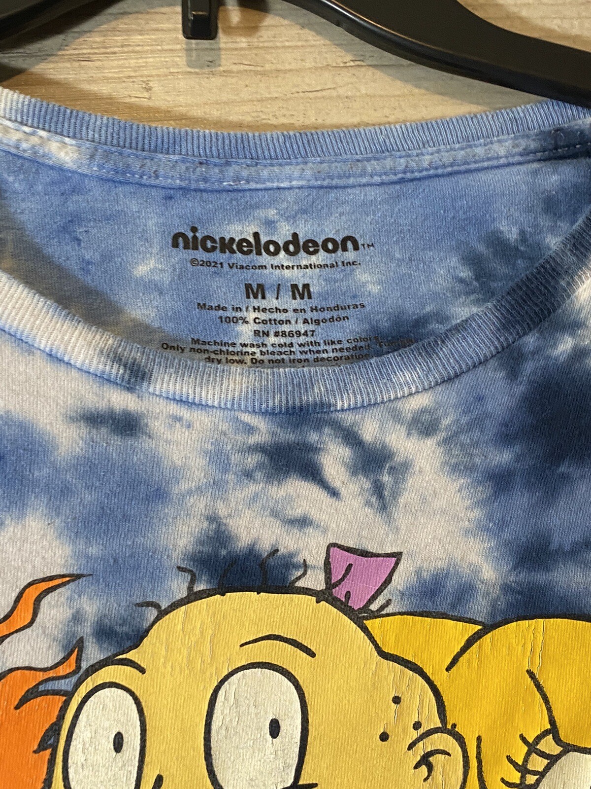 Nickelodeon Rugrats Blue Tie Dye Graphic Short Sleeve… - Gem