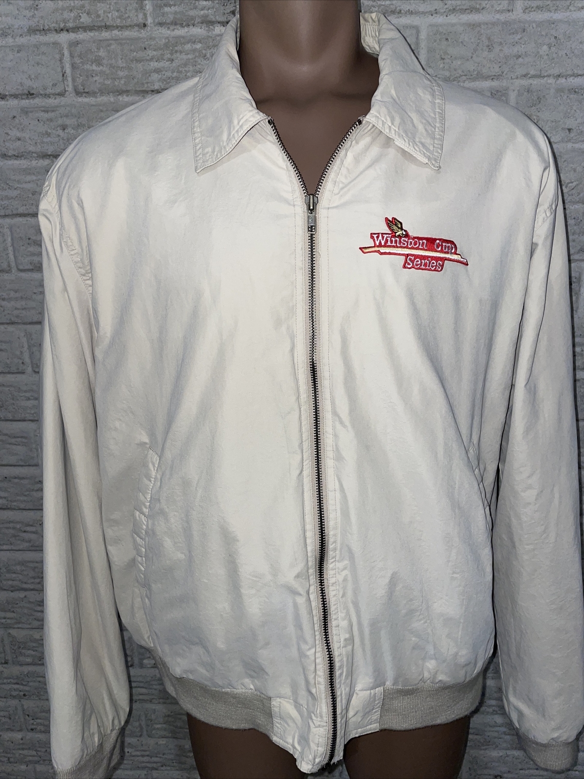 NASCAR Winston Cup Series Mens Jacket Logo Zip Hartwell Via Sport XL | eBay