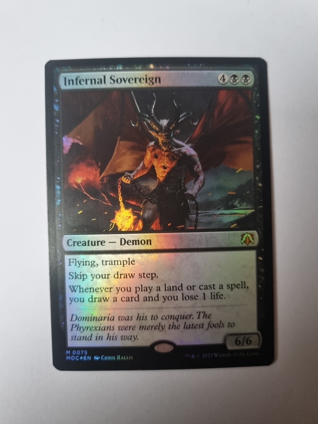 MTG Infernal Sovereign Commander: March of the Machine 0075 Regular ...