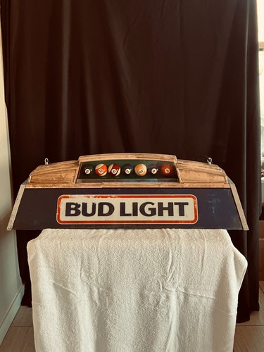 40" Vintage Budweiser Pool Table Lamp - Works, Ready for Hanging | eBay