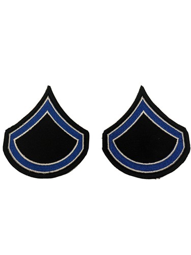 Blue/White, Black Backing City Police Rank Chevron Set Senior Officer ...