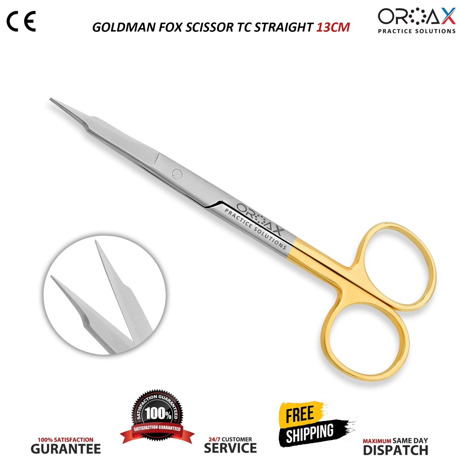 Goldman Fox SCISSOR TC 13CM Trimming Gingival Dissection Surgical ...