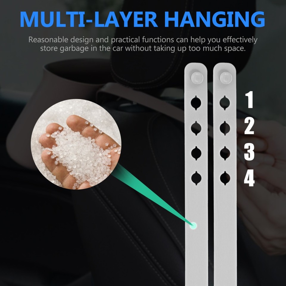 3 pcs Car Trash Can Garbage Storage Container Car Rear Hanging Storage ...