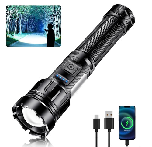 Skywolfeye Led Flashlight Super Bright Flashlights Rechargeable High ...