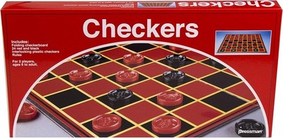 Checkers -- Classic Game with Folding Board and Interlocking Checkers ...
