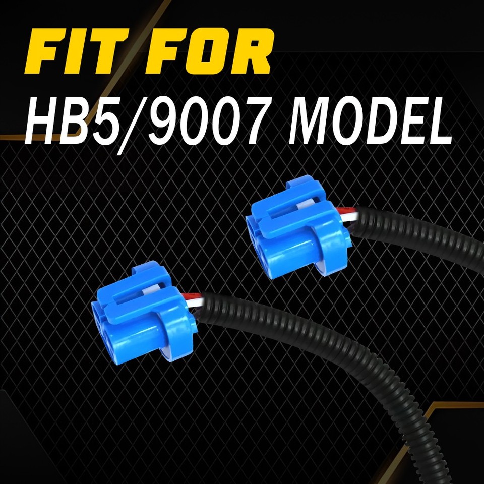 Wire Pigtail Female P HB5 9007 Two Headlight Harness Lamp Connector ...