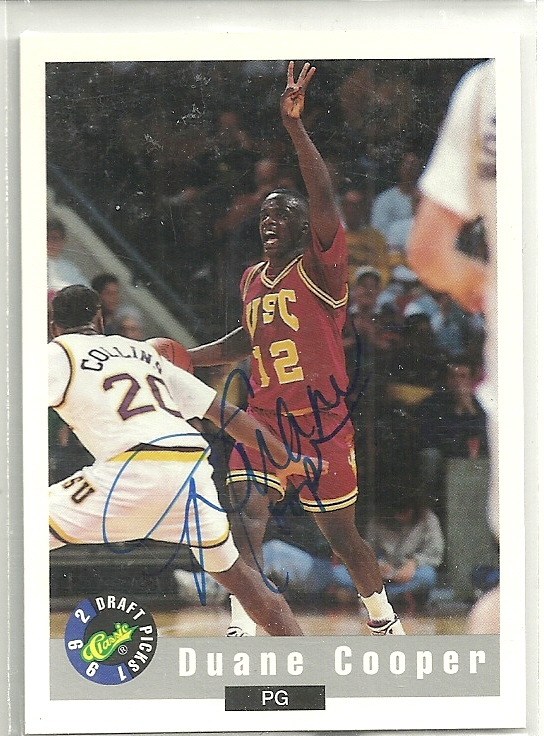 1992 Classic Draft - DUANE COOPER - Autograph Rookie - USC TROJANS | eBay