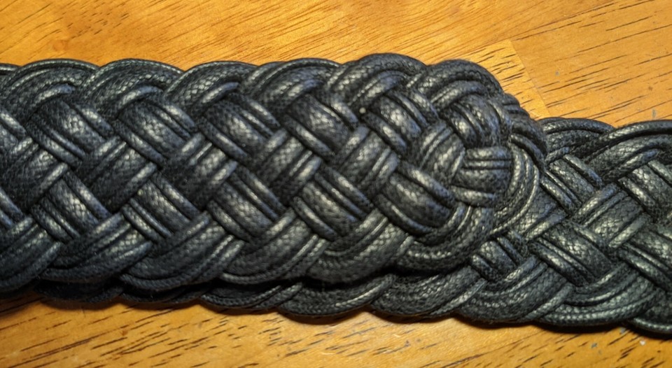 Marjorie Baer S.F. hand woven Belt and unusual buckle 39 inch end to ...