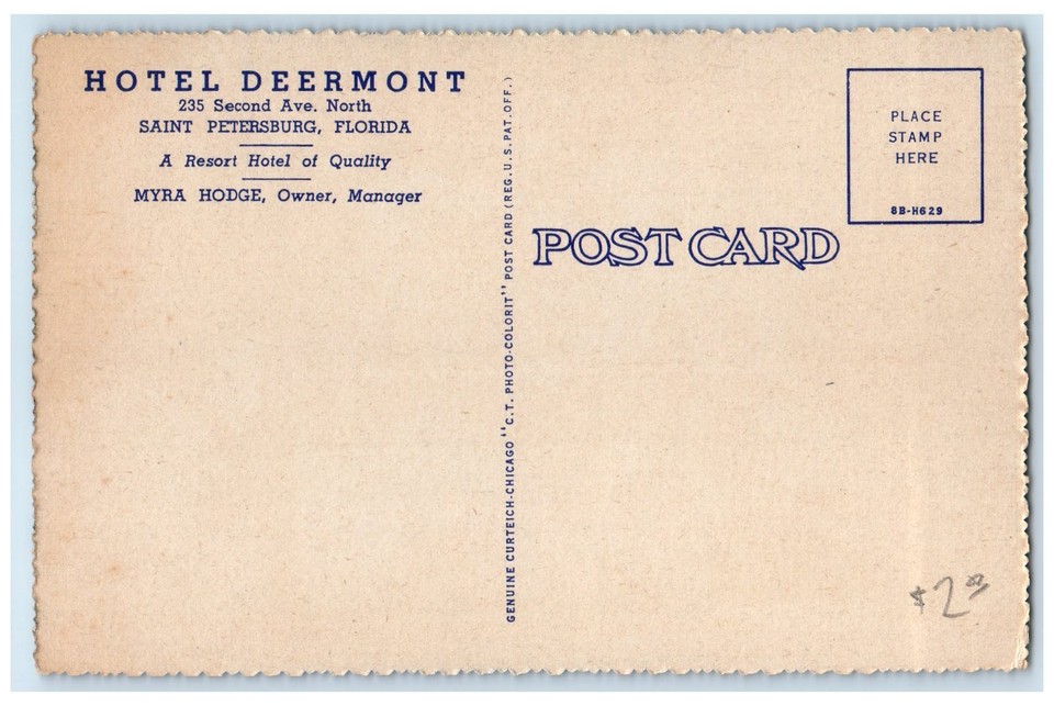c1940's Hotel Deermont & Restaurant Classic Cars St. Petersburg Florida ...