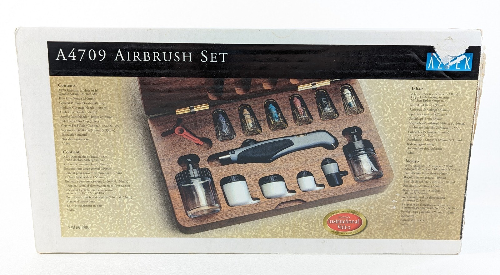 Aztek A4709 Deluxe Resin Airbrush Set with Wood Case for sale online | eBay