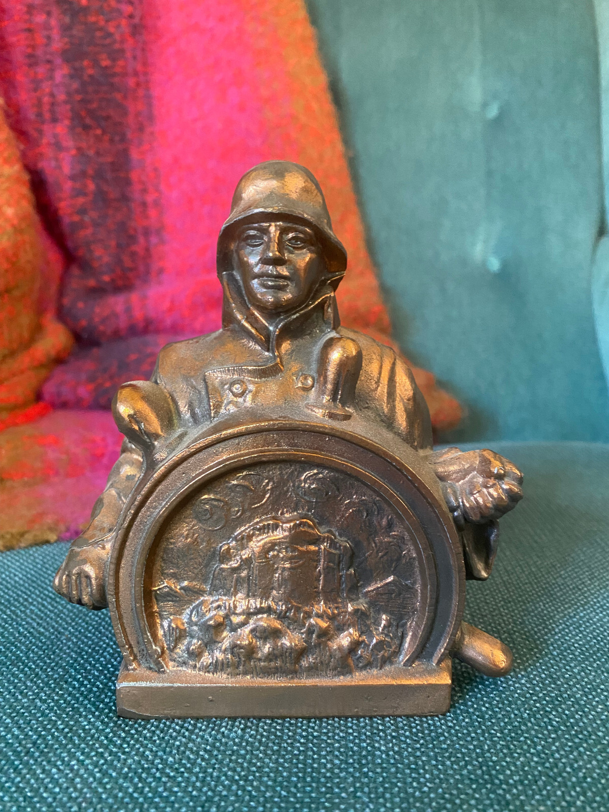 Vintage Sea Captain Pilot Life Insurance Advertising Promotional Metal ...