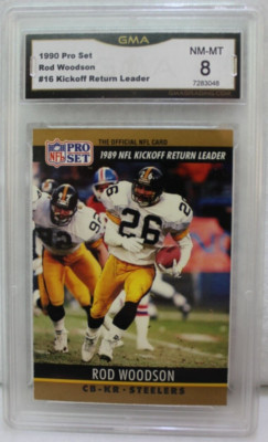 1990 PRO SET ROD WOODSON #16 KICKOFF RETURN LEADER GMA NM-MT 8 | eBay