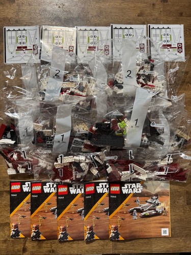 Lot of 5 LEGO Star Wars 187th Republic Fighter Tanks Only 75342 - No ...