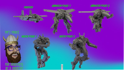 WSP-105 Wasp LAM Land Air Mech Alternate Mech Model For Battletech ...