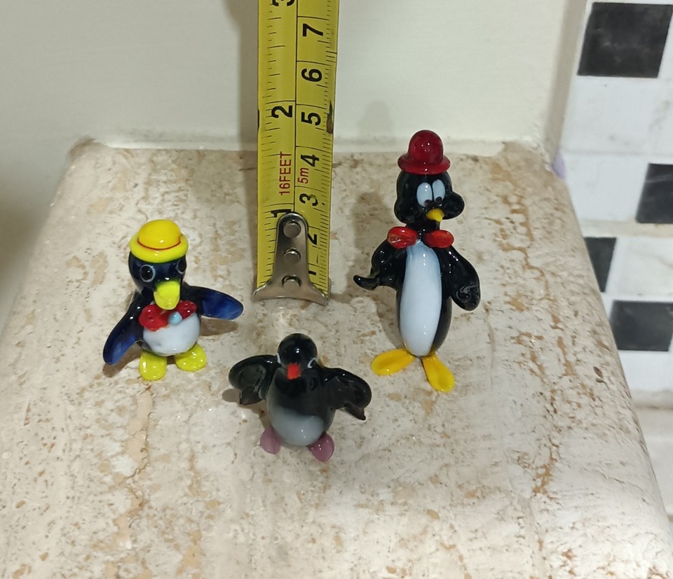 Set di tre pinguini in vetro di Murano | eBay