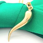 Plain Italian Cornicello Lucky Horn Yellow Gold 9ct (375,9k) Pendant | eBay