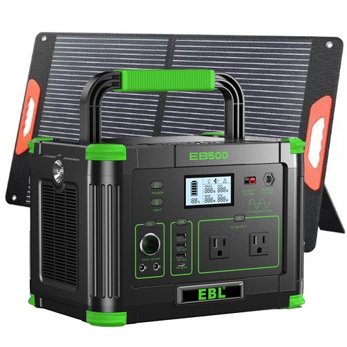 100W Foldable Solar Panel&1000W 999Wh Portable Power Station Kit ...