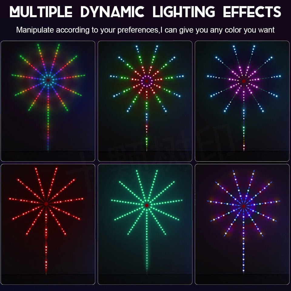 Smart Firework Led Strip Light USB RGB Remote App Control Music Sound ...