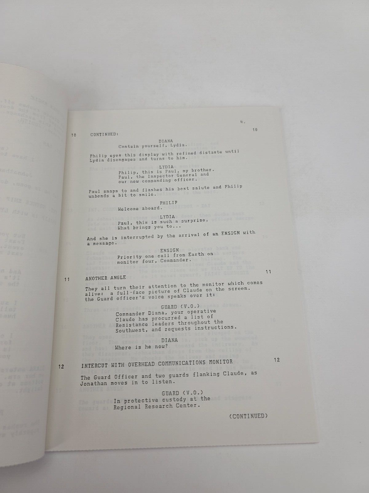 V / David Braff 1984 TV Script, Frank Ashmore "The Secret Underground ...