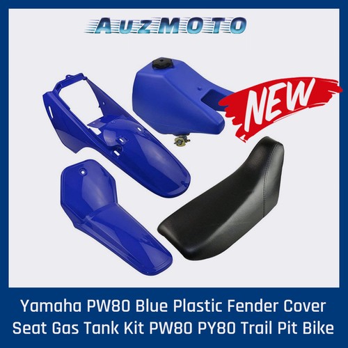 Yamaha PW80 Blue Plastic Fender Cover Seat Gas Tank Kit PW80 PY80 Trail ...