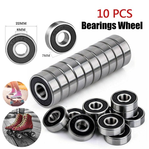 10PCS 608 2RS Rubber Sealed Bearings 8mm X 22mm X 7mm Deep Groove Ball ...