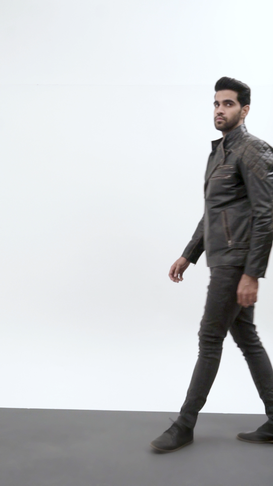 Mens Skull & Bones Motorcycle Jacket in Genuine Cowhide Leather For ...