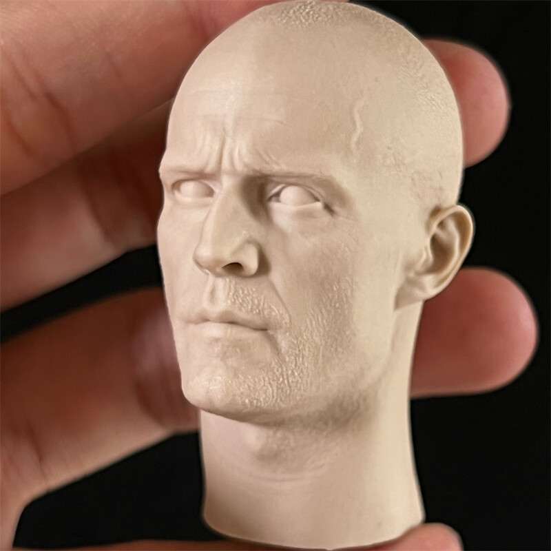 Jason Statham Unpainted 1/6 Scale Head Carving Sculpture for 12 ...
