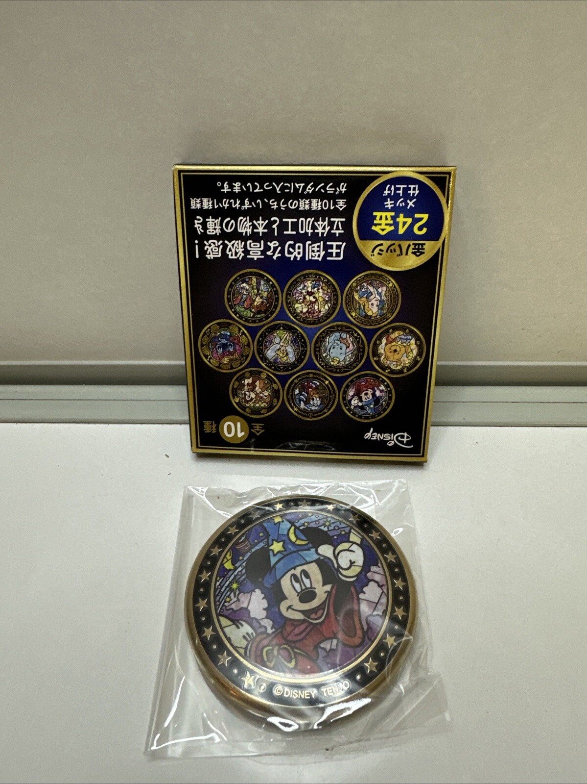 disney Japan pin badges Bling Bag 24 Carrot Gold Plated Tenyo Fantasia ...