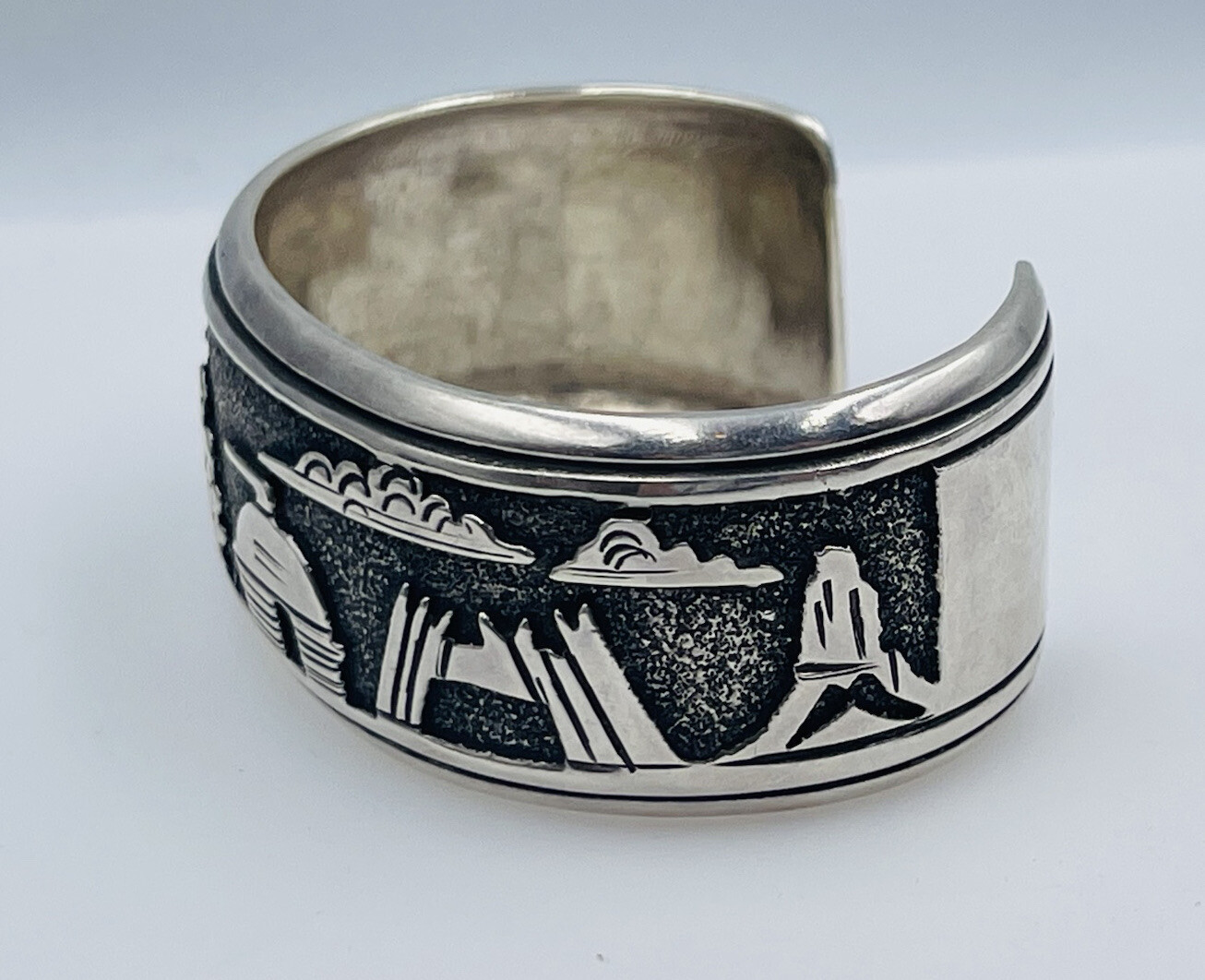 Thomas Singer Navajo Sterling Silver Storyteller Cuff Bracelet | eBay