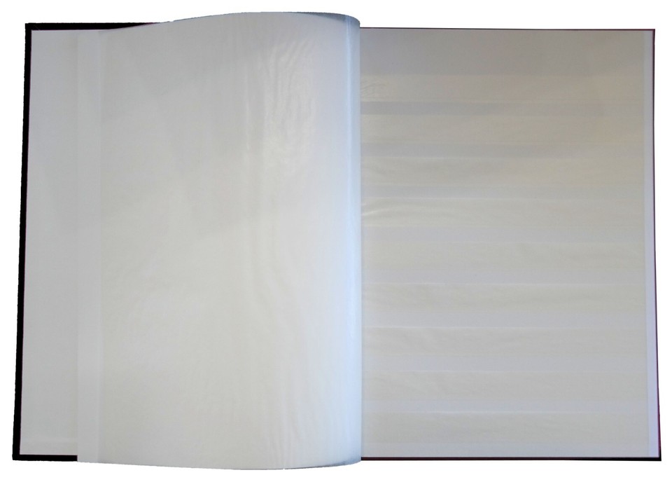 64 White Page Supersafe Stamp Stock Book 32 Folio Hardback Black Cover ...