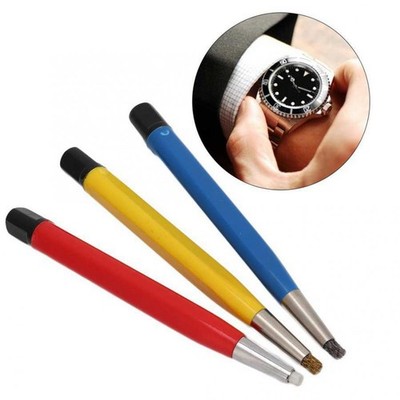 3x Scratch Brush Pen Set Fiberglass Pen Polishing Watch Repair Cleaning ...
