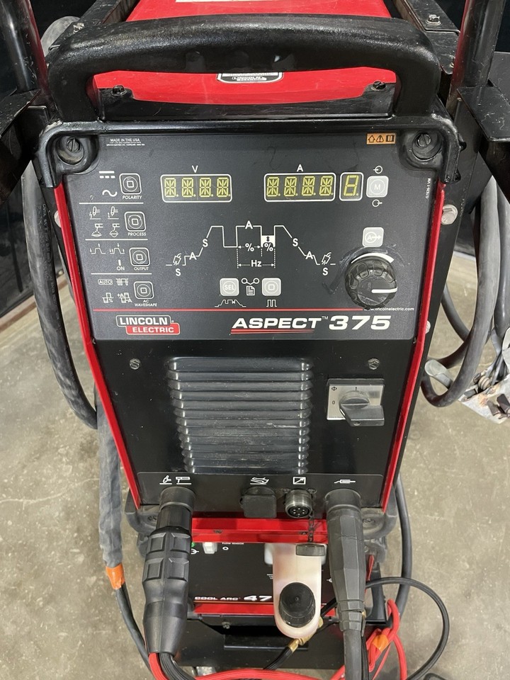 LINCOLN ELECTRIC ASPECT 375 AC/DC READY-PAK WELDING CART K3950-1 BAY3 ...