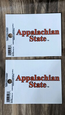 Set of 2 Appalachian State Mountaineers NCAA 3” x 4” Static Cling ...
