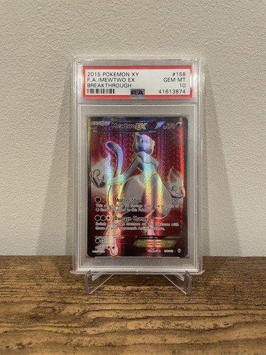 2015 PSA 10 Mewtwo EX FA Full Art XY Breakthrough 158/162 Pokemon TCG ...