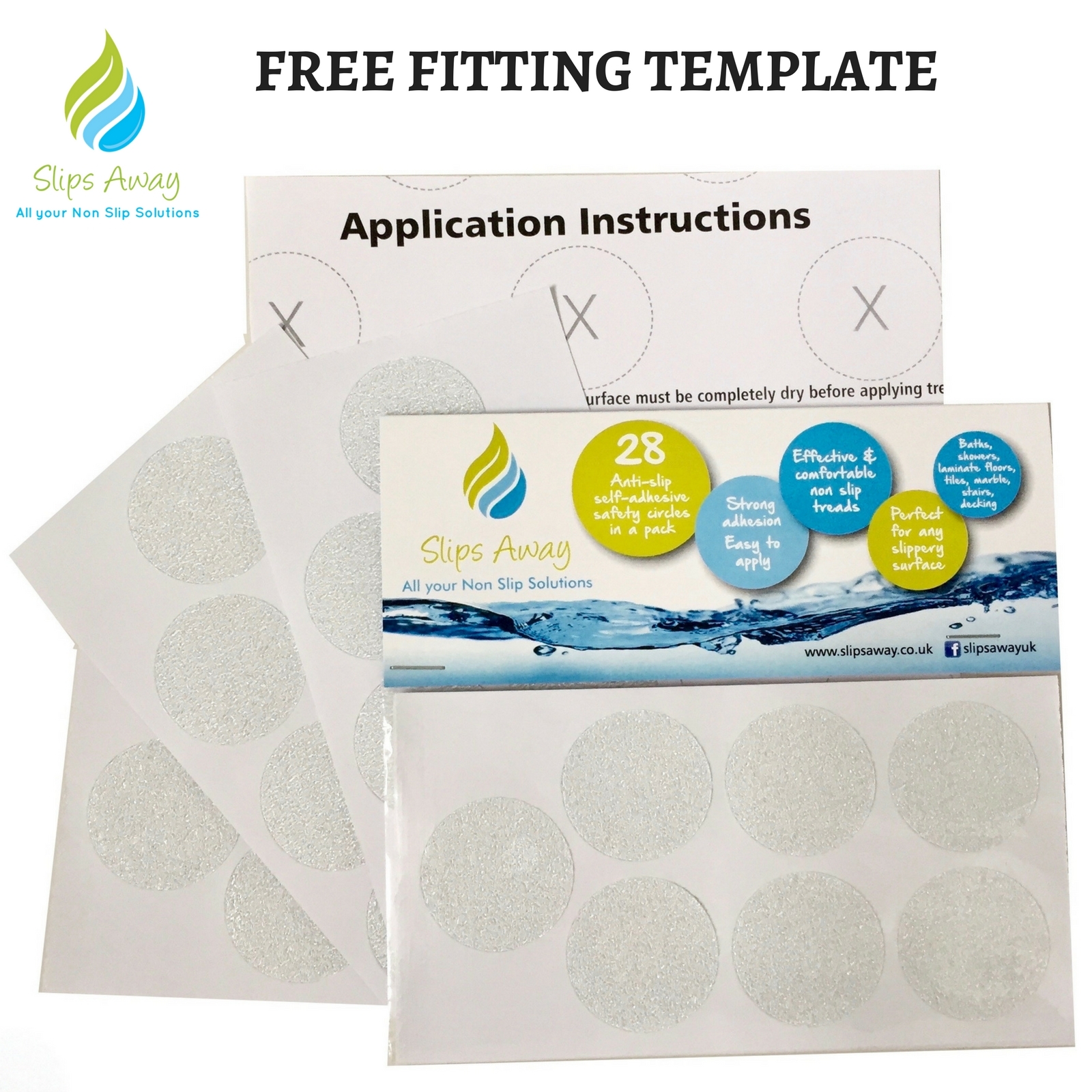 NON SLIP BATH MAT SHOWER TRAY SAFETY STRONG GRIP STICKERS NON RUBBER ...