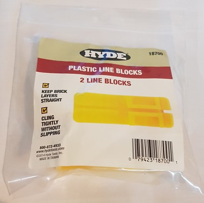 Hyde Plastic Line Blocks - 2 Pack Yellow BRAND NEW | eBay