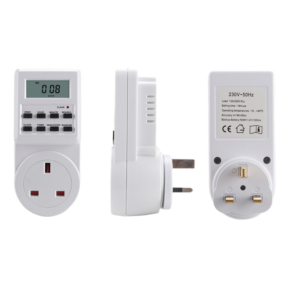 Programmable Electrical Plug-in Power Socket Timer Switch Outlet Time ...