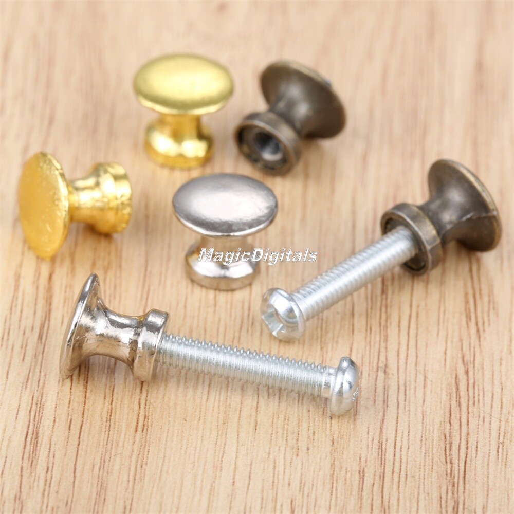 5Pcs Mini Cabinet Knobs Wood Cases Jewelry Box Cupboard Drawer Door ...