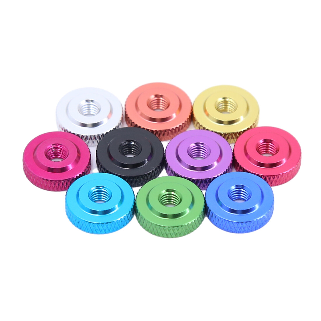 Knurled Thumb Nut Aluminum Alloy Thin Type Hand Grip Knob M3 M4 M5 M6 ...