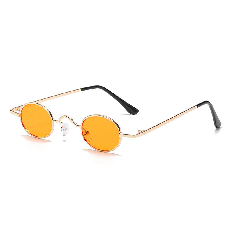 Vintage Small Round Sunglasses Retro Slender Metal Frame Candy Colors ...