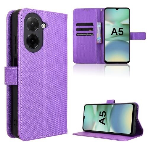 For Xiaomi Poco C71 / Redmi A5 4G Diamond Texture Leather Phone Case ...